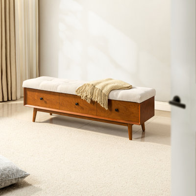 Wade Logan Beauchamps Upholstered Flip Top Storage Bench Reviews Wayfair
